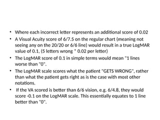 log chart va .pptx LogMAR and Snellen Difference | PPTX