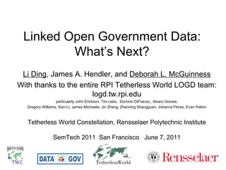 Linked Open Government Data: What’s Next? | PPT