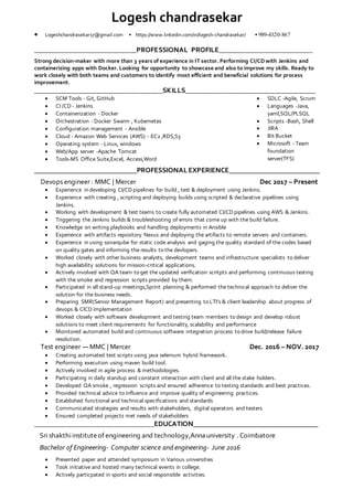 Logesh resume | PDF