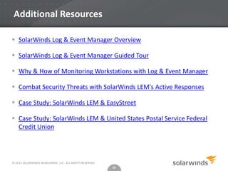 Best Practices for Log & Event Management | PPTX