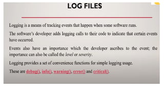 Log file writing in python and aall.pptx