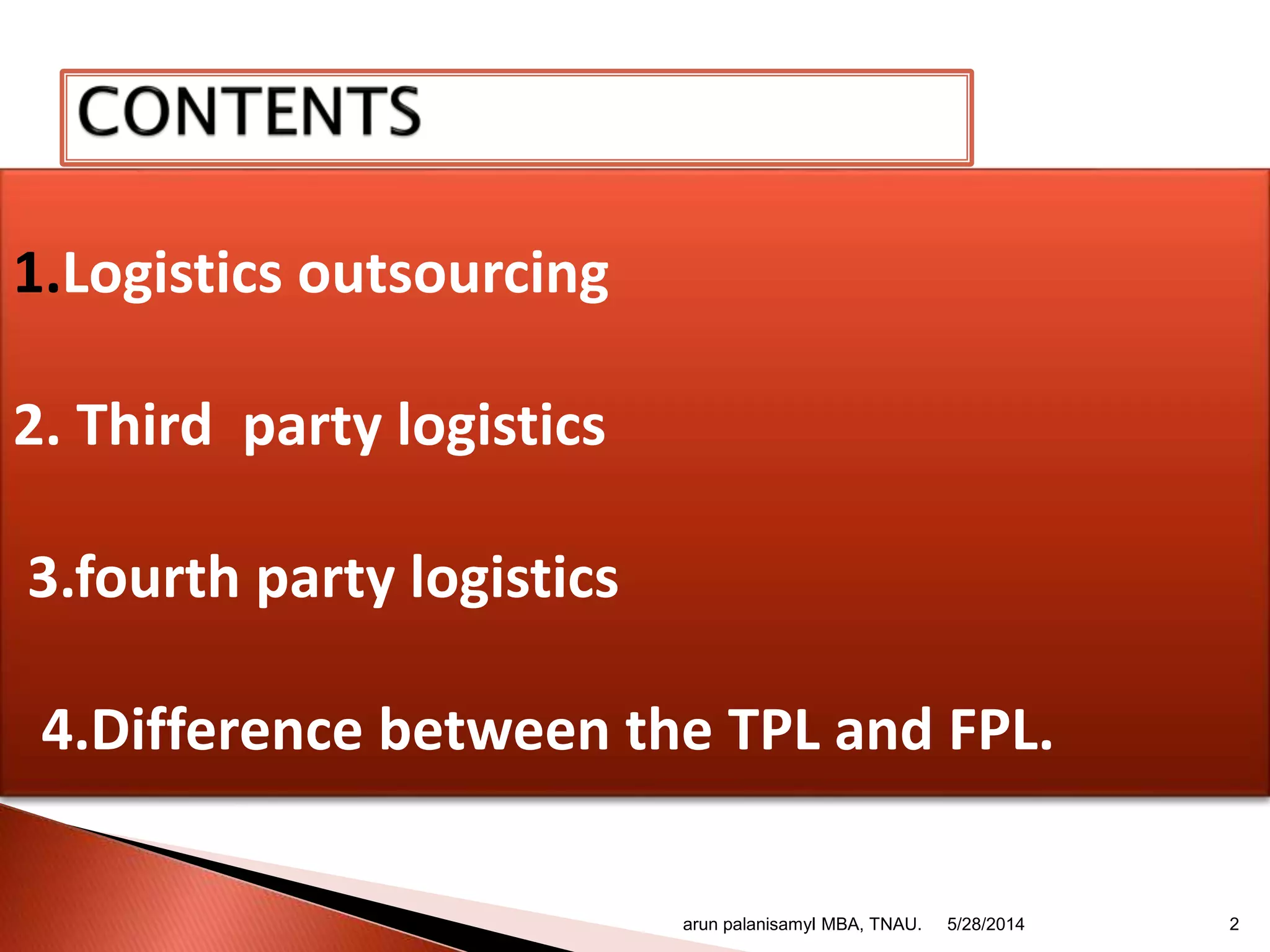 3patry and 4 party logistics | PPTX
