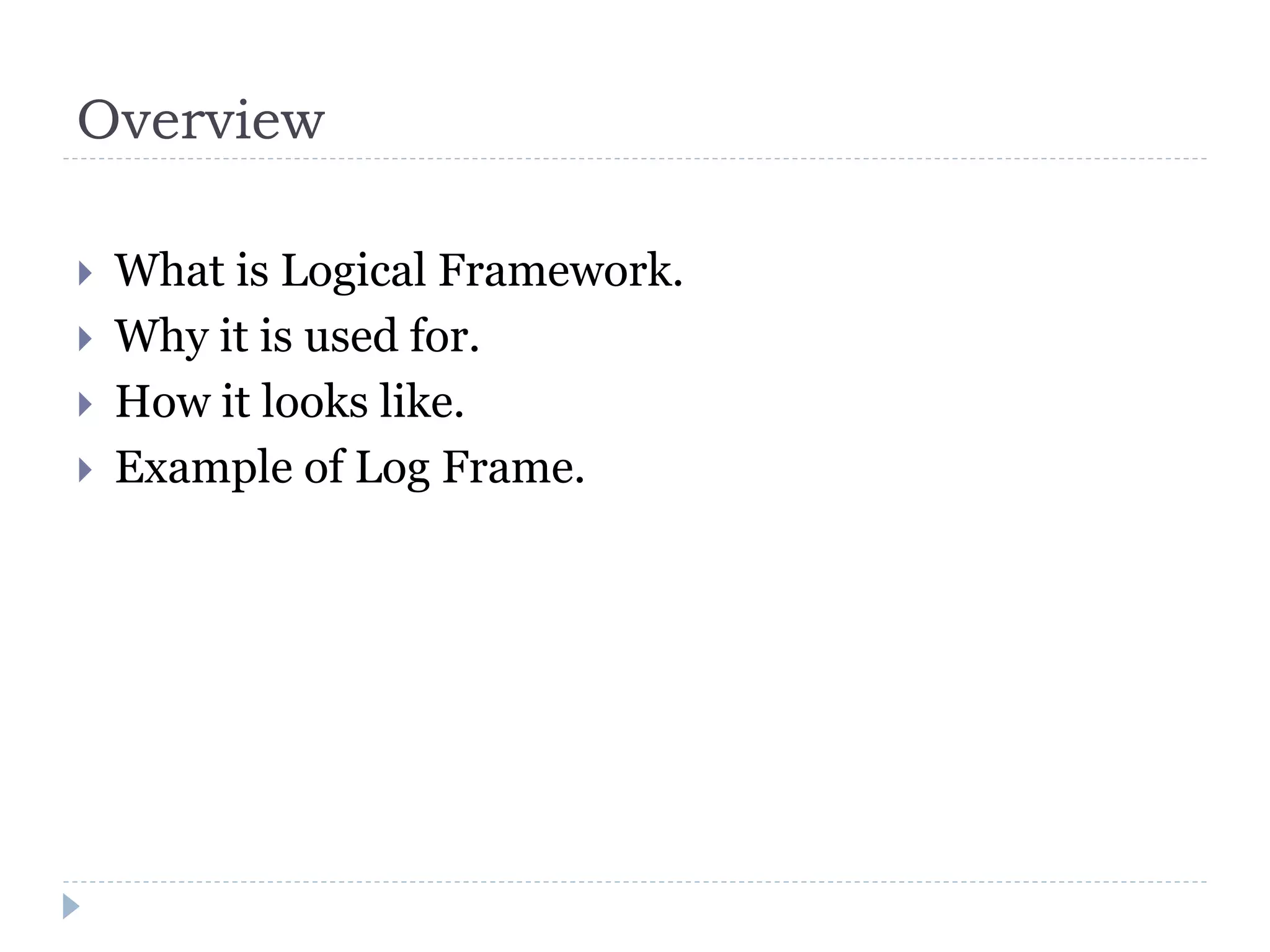 Log frame of Developmental Project, Planning Commission, Developmental ...