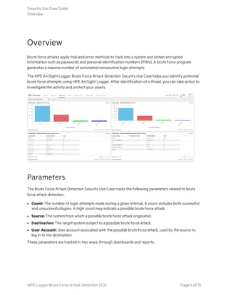 Logger Brute Force Attack Detection Security Use Case User's Guide | PDF