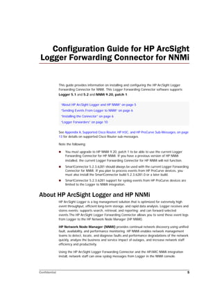 ArcSight Logger Forwarding Connector for HP NNMi 5.2.3.6287.0 ...