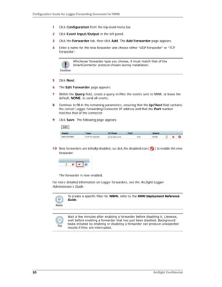 ArcSight Logger Forwarding Connector for HP Network Node Manager i | PDF