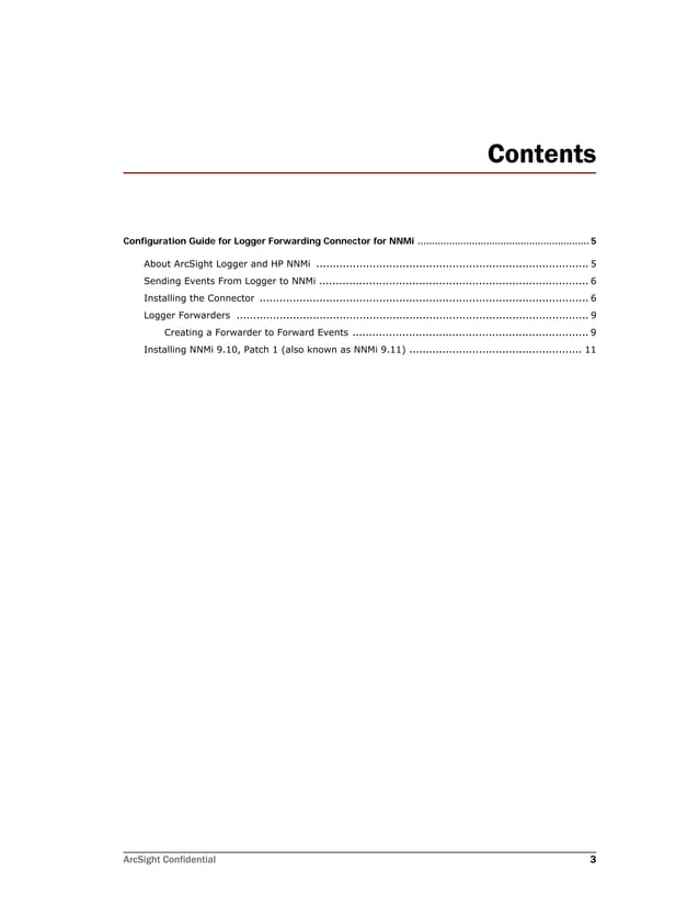 ArcSight Logger Forwarding Connector for HP Network Node Manager i | PDF