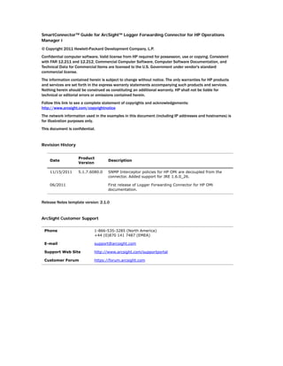 ArcSight Logger Forwarding Connector for HP OMi Configuration Guide 5.1.7.6080 | PDF | Computer ...