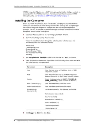 Logger Forwarding Connector for HPE OMi Configuration Guide 7.1.7.7610 ...