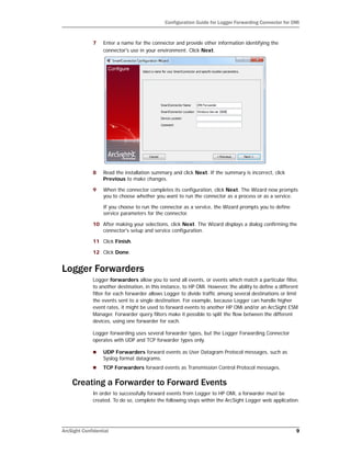 ArcSight Logger Forwarding Connector for HP Operations Manager i | PDF