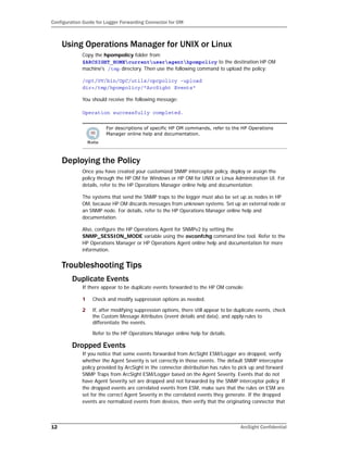ArcSight Logger Forwarding Connector for HP Operations Manager | PDF