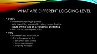 Java Logging | PPTX | Web Development | Internet