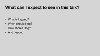 Logging node.js global summit | PPT