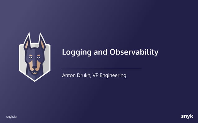 Logging and observability | PDF