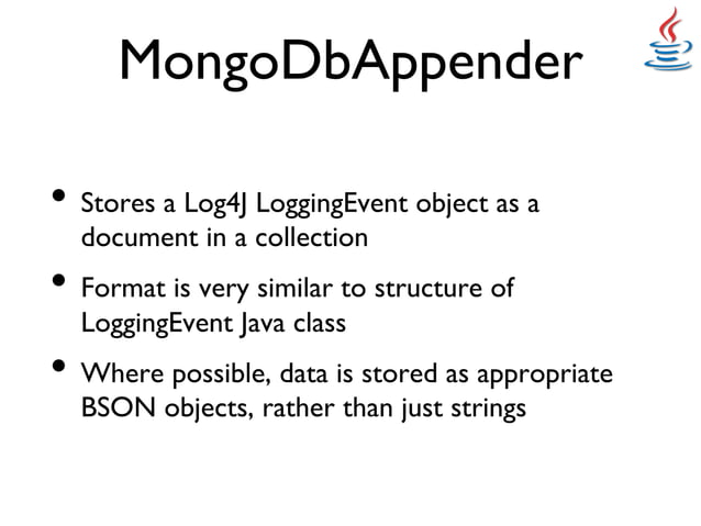 Logging Application Behavior to MongoDB