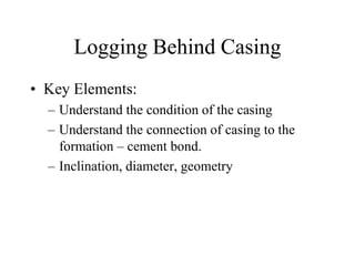 Logging cased hole | PDF