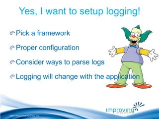 Application logging for fun and profit | PPTX