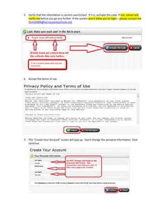 Logging into edline for the first time | PDF