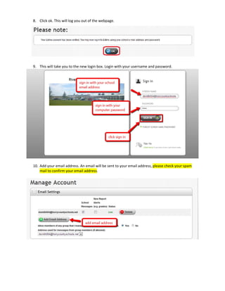 Logging into edline for the first time | PDF
