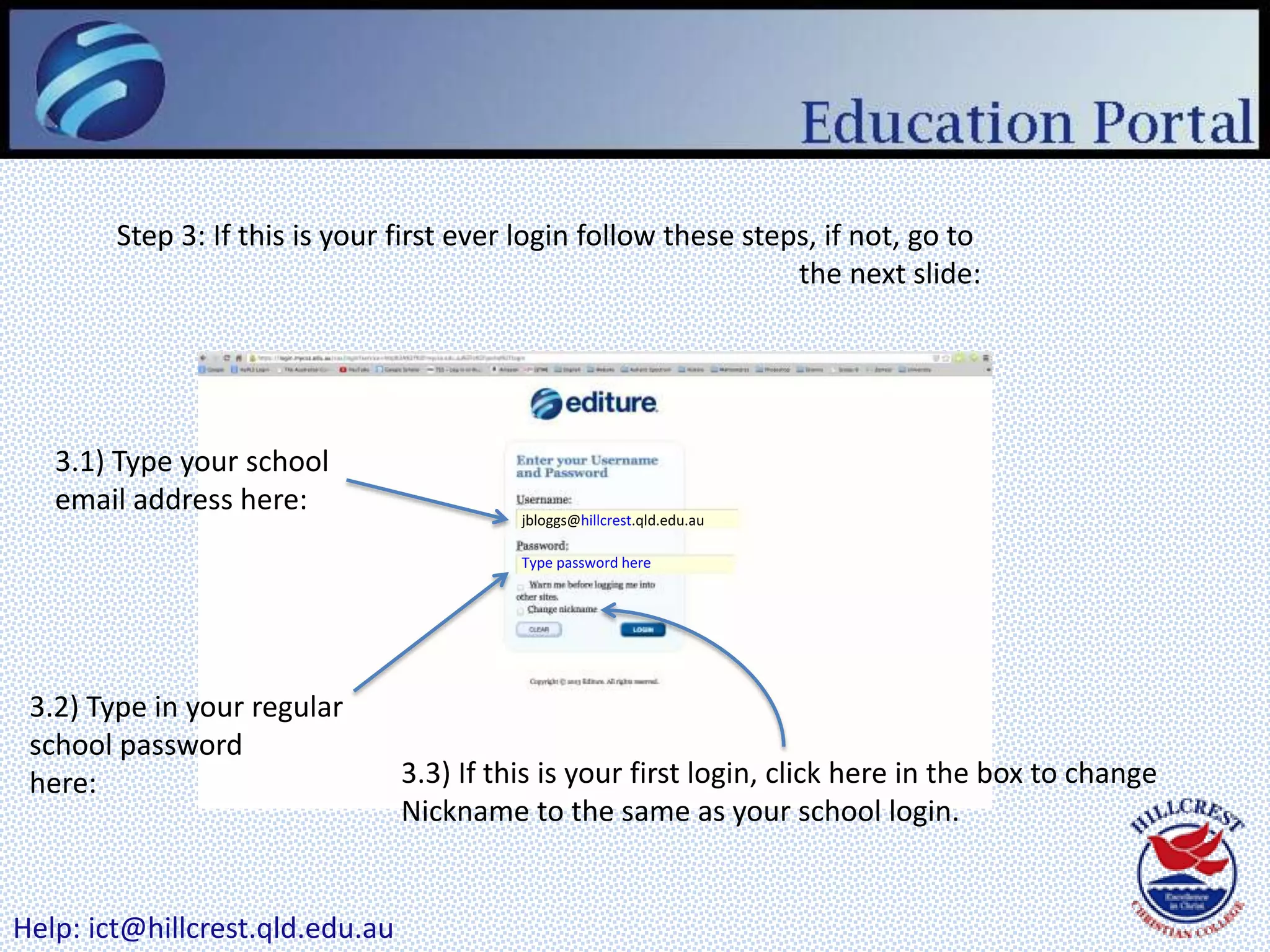Logging into Education portal (For staff) | PPT