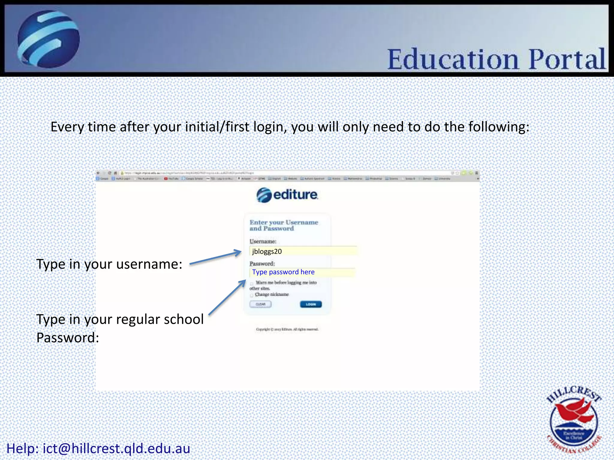 Logging into Education portal (For staff) | PPT
