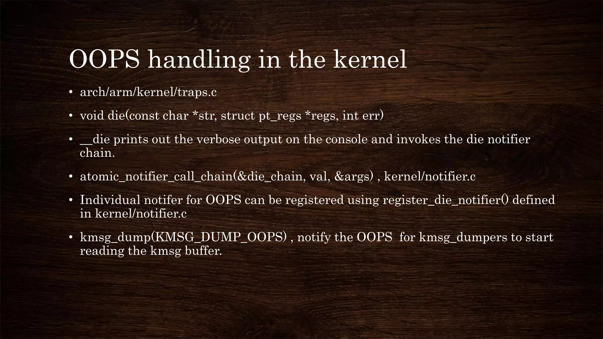 Logging kernel oops and panic | PDF