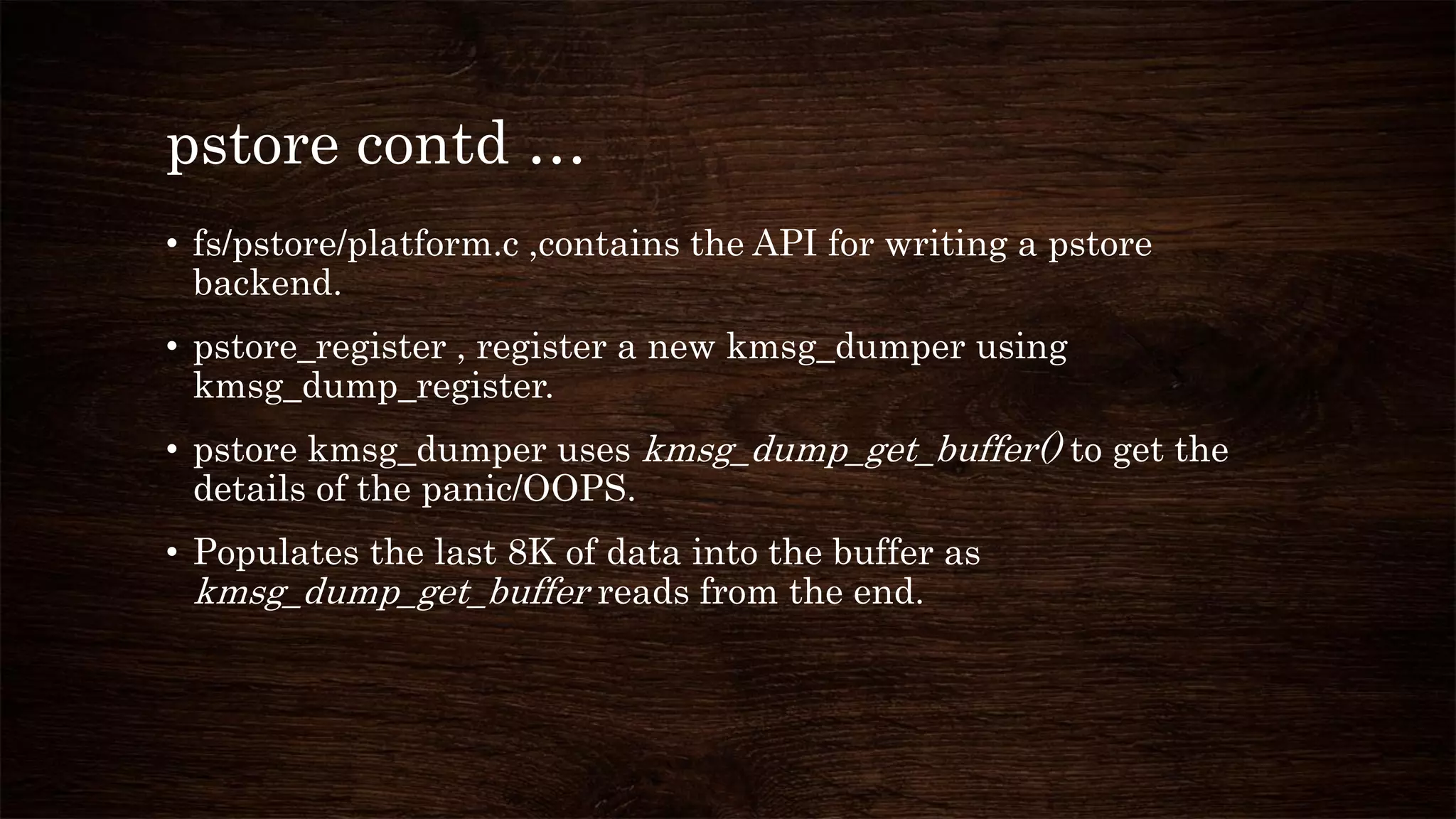 Logging kernel oops and panic | PDF