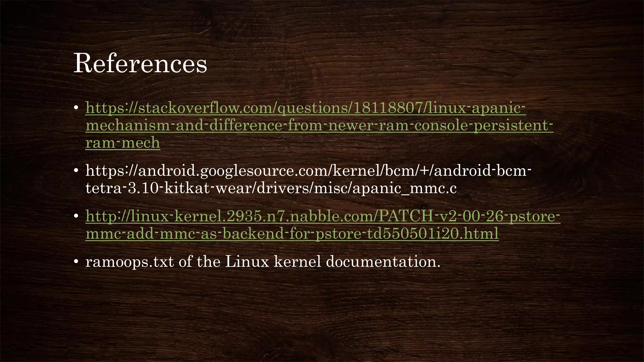 Logging kernel oops and panic | PDF