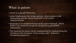 Logging kernel oops and panic | PDF