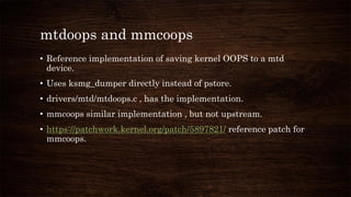 Logging kernel oops and panic | PDF