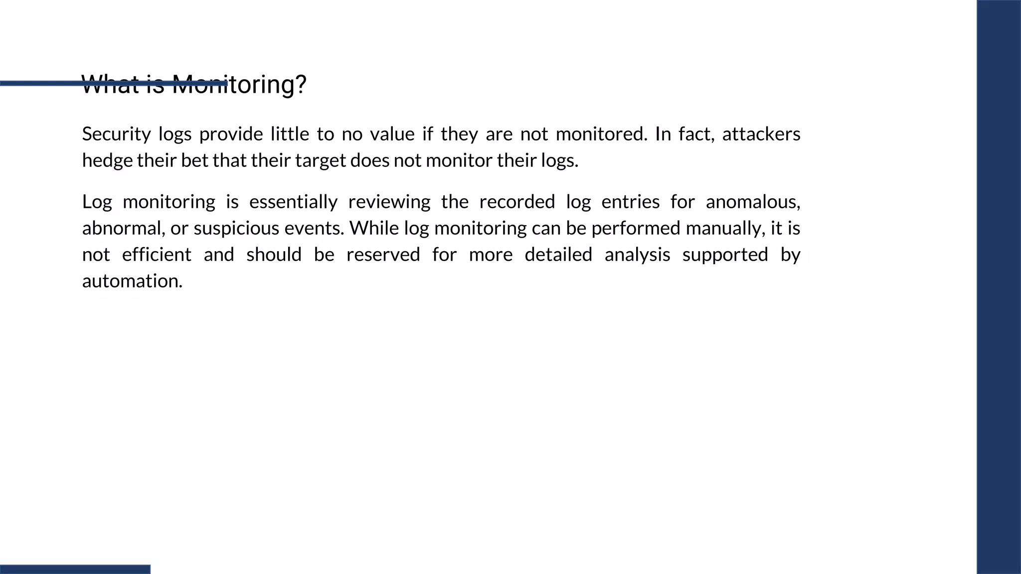 Logging, monitoring and auditing | PPTX
