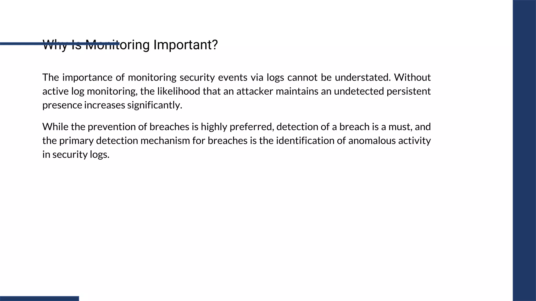 Logging, monitoring and auditing | PPTX