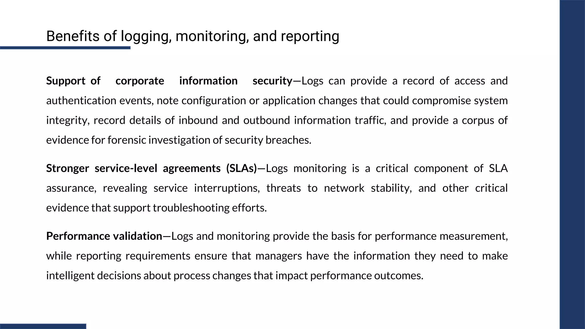 Logging, monitoring and auditing | PPTX