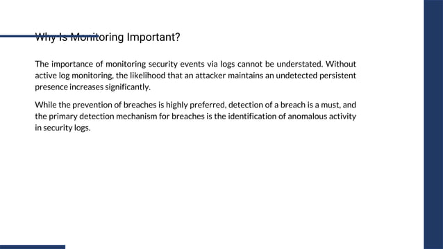 Logging, monitoring and auditing | PPTX