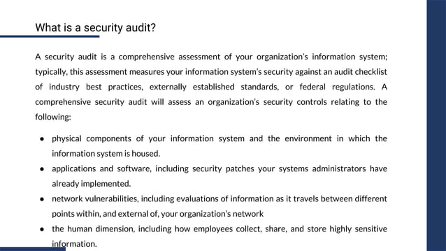 Logging, monitoring and auditing | PPTX