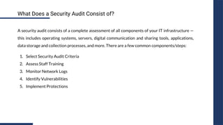 Logging, monitoring and auditing | PPTX