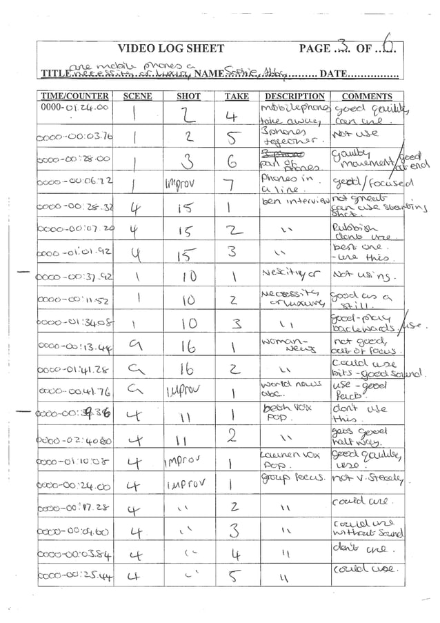 Logging sheet- 3 | PDF