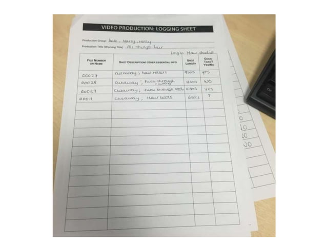 Logging sheets | PPT