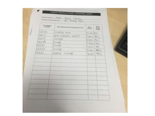 Logging sheets | PPT