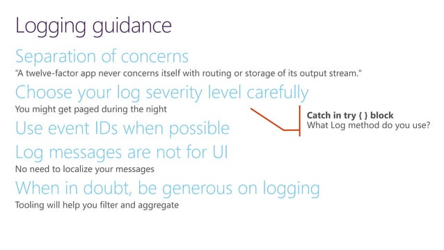Logging, tracing and metrics: Instrumentation in .NET 5 and Azure | PPT