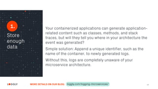 Loggly - Tools and Techniques For Logging Microservices | PPT