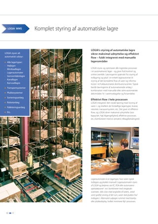 LOGIA WMS brochure - styring og optimering af lager og logistik (DANISH ...