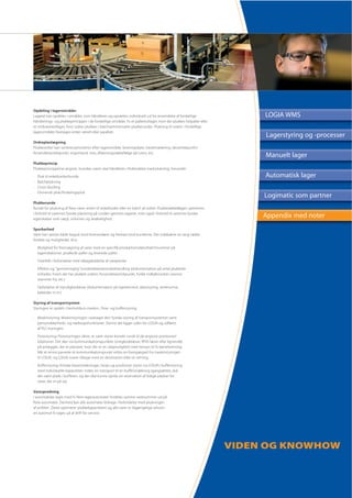 LOGIA WMS brochure - styring og optimering af lager og logistik (DANISH ...
