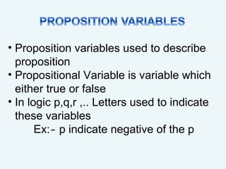 Logic (PROPOSITIONS) | PPT