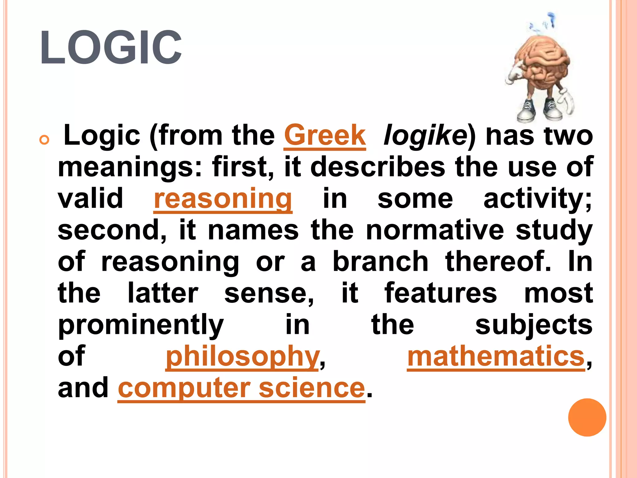 Logic Reasoning | PPTX