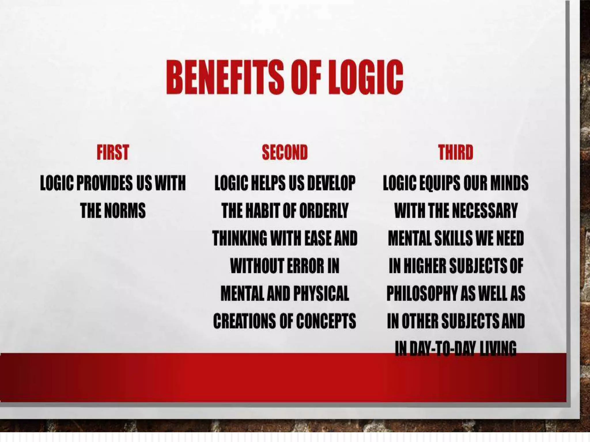 Logic: Definition and Benefits | PPT