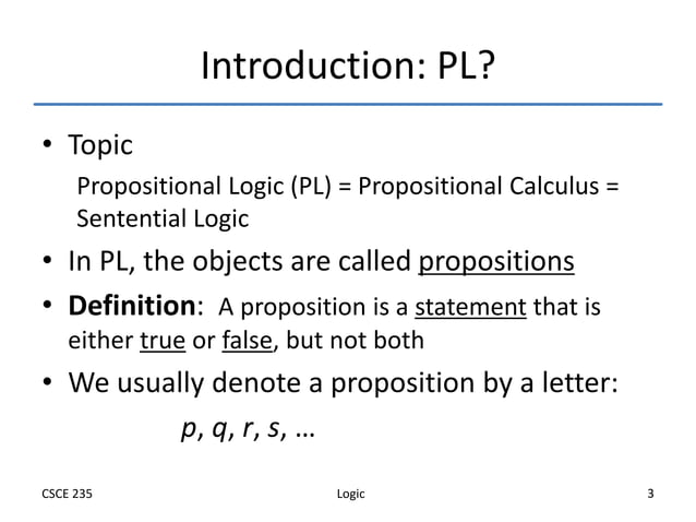 Introduction to Logic Spring 2007 Introduction to Discrete Structures.ppt