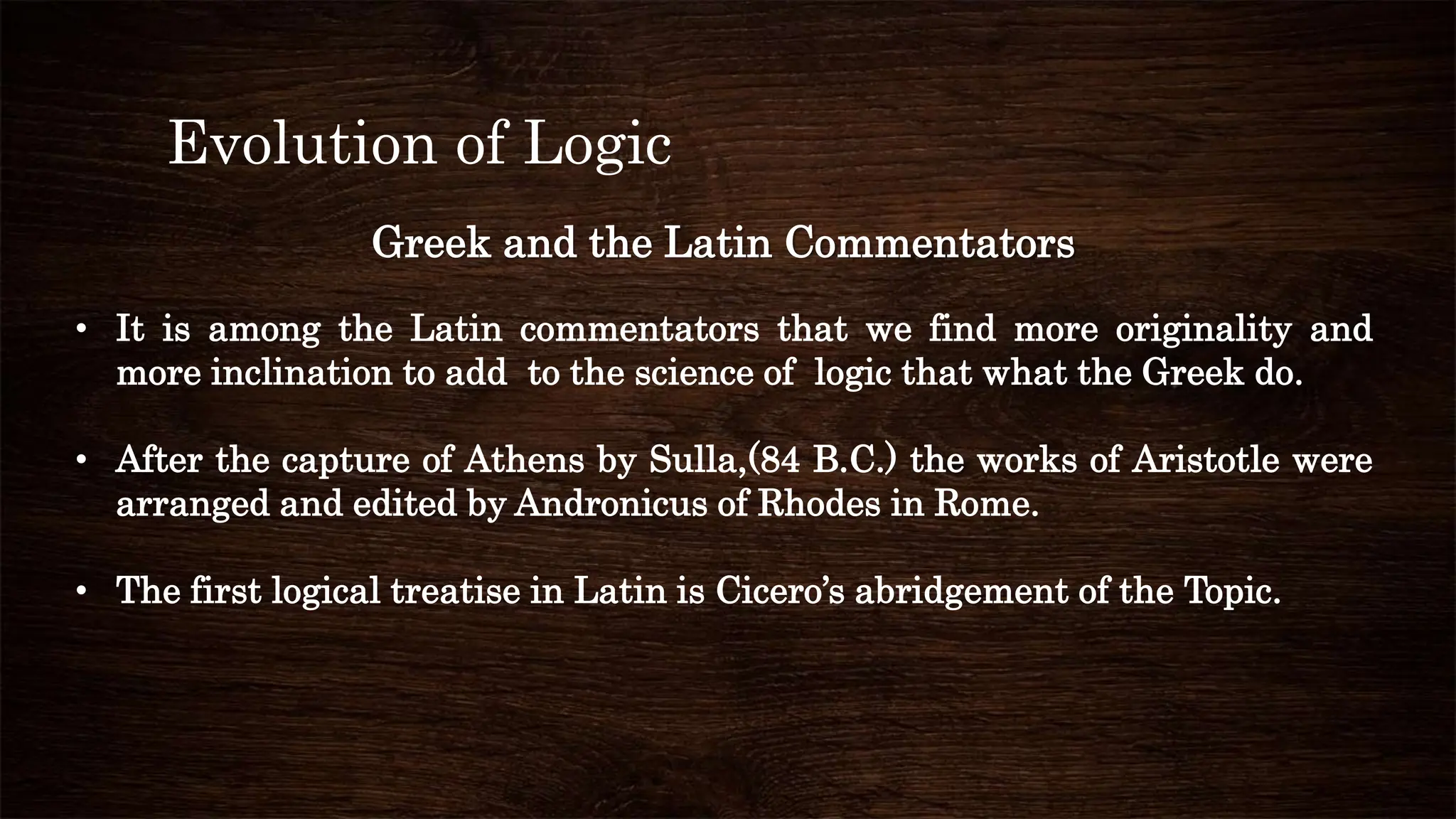 Logic and Philosophy Logic and Philosoph | PPTX