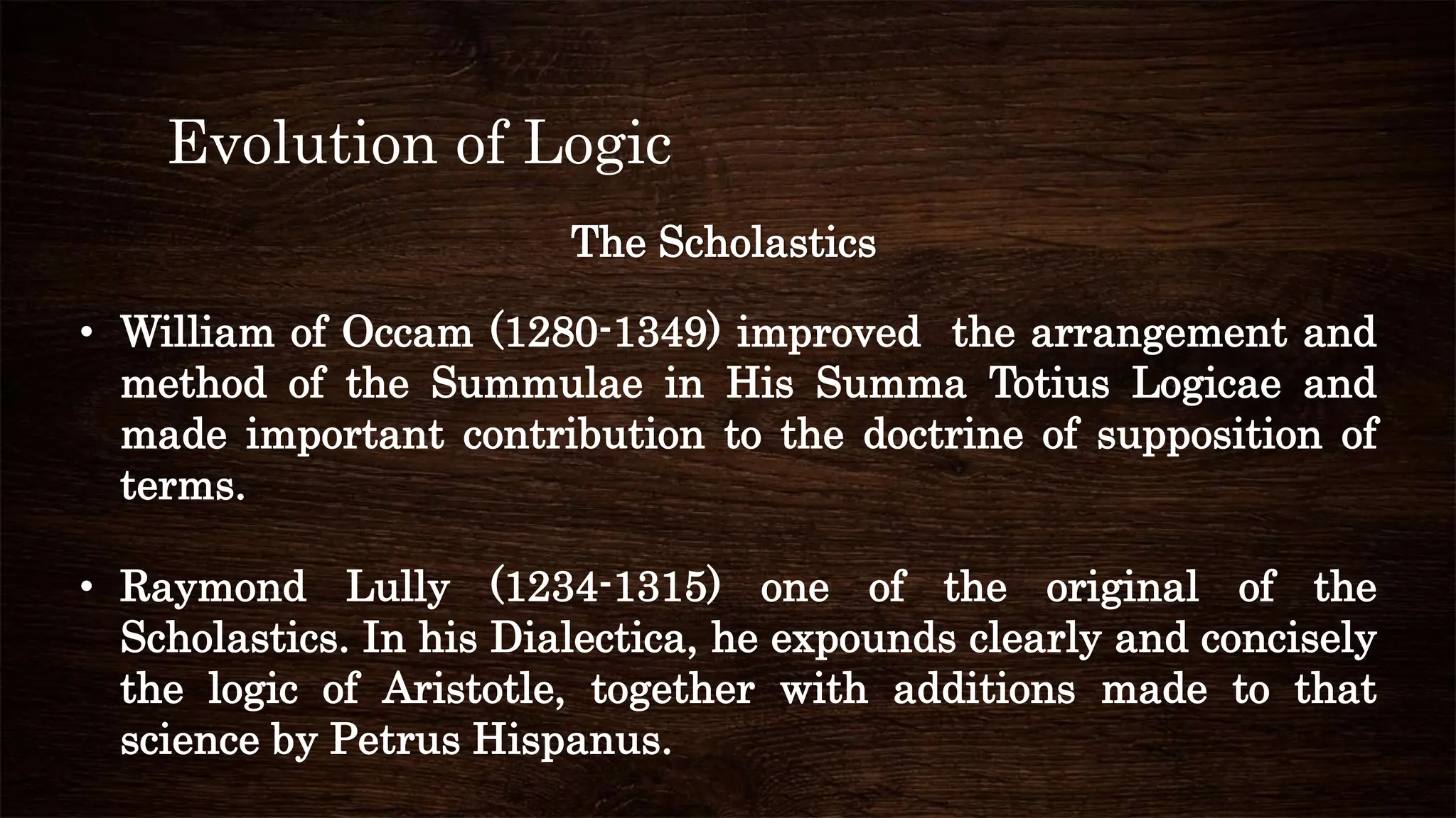Logic and Philosophy Logic and Philosoph | PPTX
