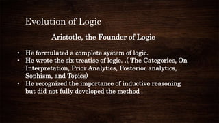 Logic and Philosophy Logic and Philosoph | PPTX